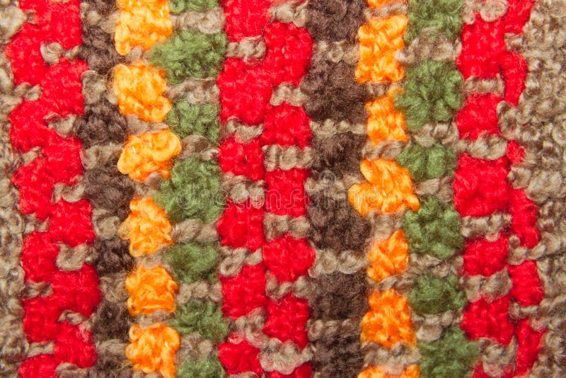 Background with Woven Wool Texture on Multicolor Loom Stock Photo ...