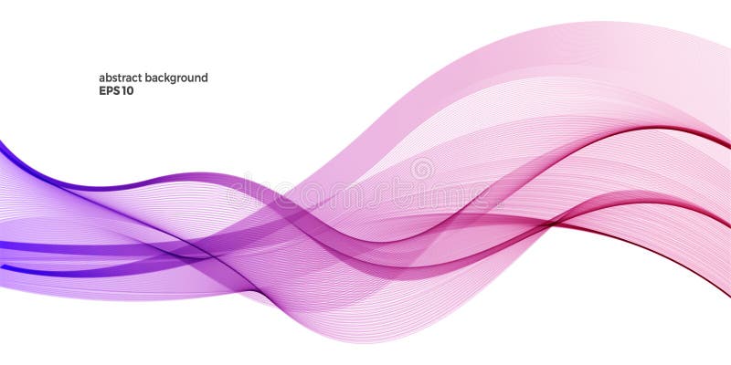 Abstract Purple Line Wave Background for Brochure, Flyer and Multi ...