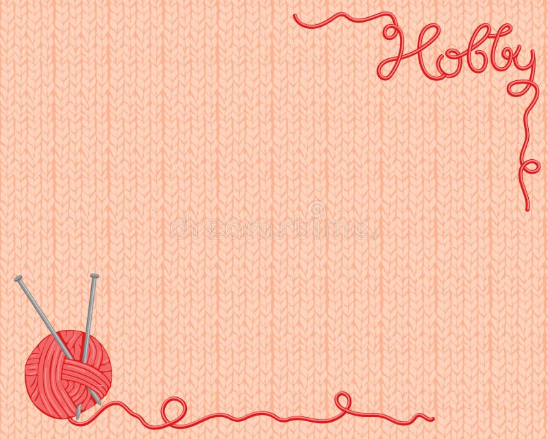 Background of a Yarn, Knitting Materials Stock Vector - Illustration of ...