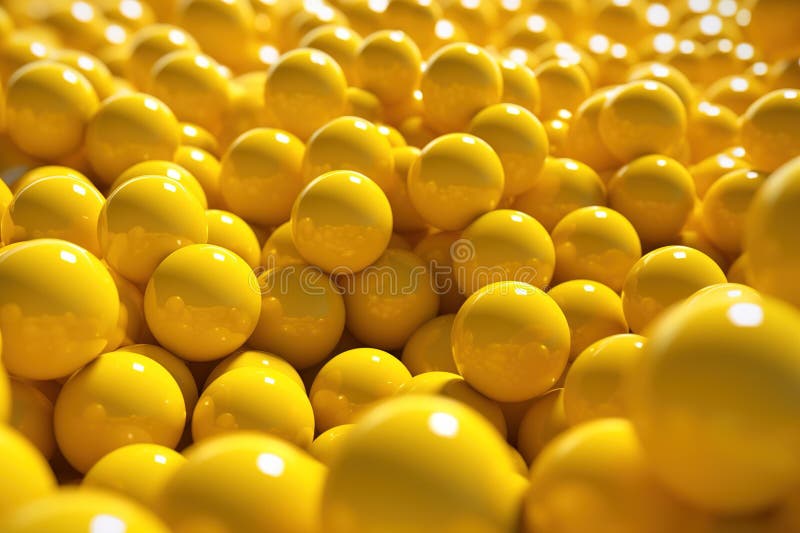 Background of Yellow Balls. Generated by AI Stock Photo - Image of ...