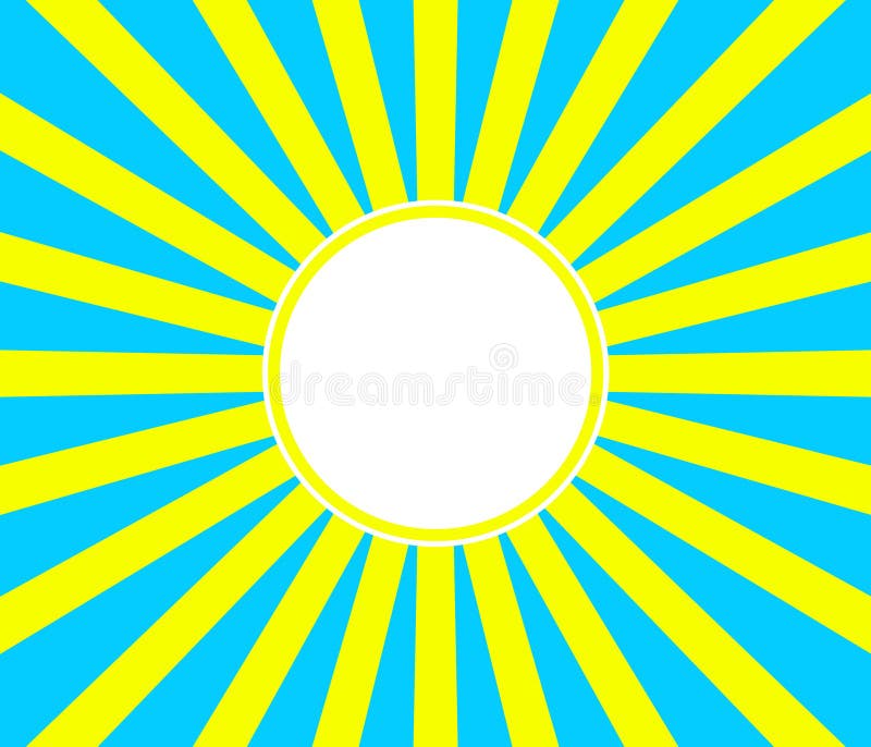 Background with Yellow Blue Rays Stock Illustration - Illustration of ...