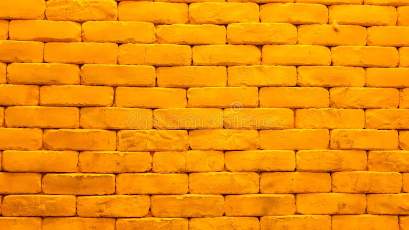 Background of Yellow Brick Wall Stock Image - Image of luxury, macro ...