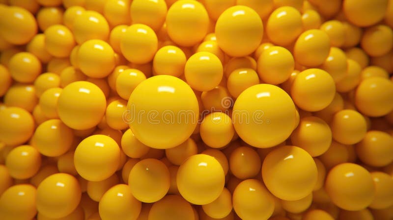 Background of Yellow Colour Balls Stock Illustration - Illustration of ...