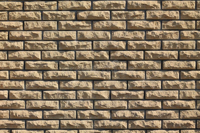 Background of Yellow Facing Bricks. Stock Image - Image of materials ...