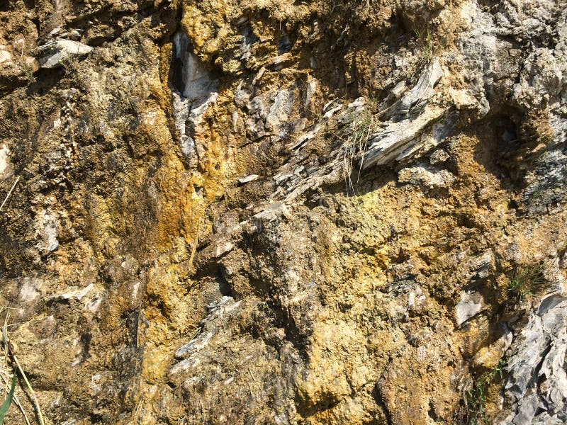 Background with Yellow Mold on the Mountain or Rock Stock Image - Image ...