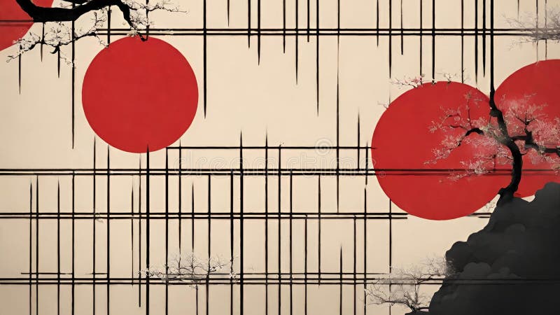 Abstract Japanese Theme Background with Realistic Photography and High ...