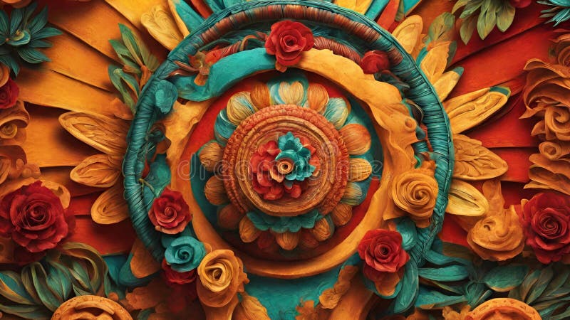 Abstract Mexican Theme Background with Realistic Photography and High ...