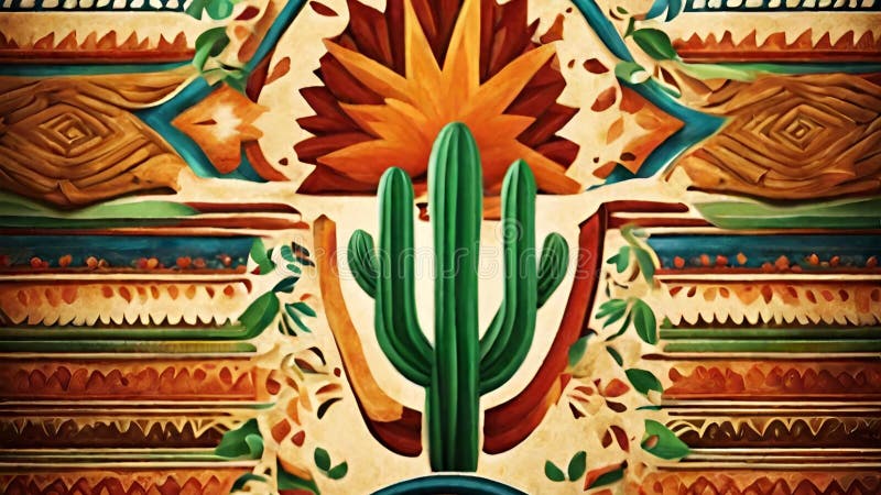 Abstract Mexican Theme Background with Realistic Photography and High ...