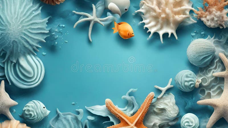 Abstract Sea Theme Background with Realistic Photography and High Ai ...