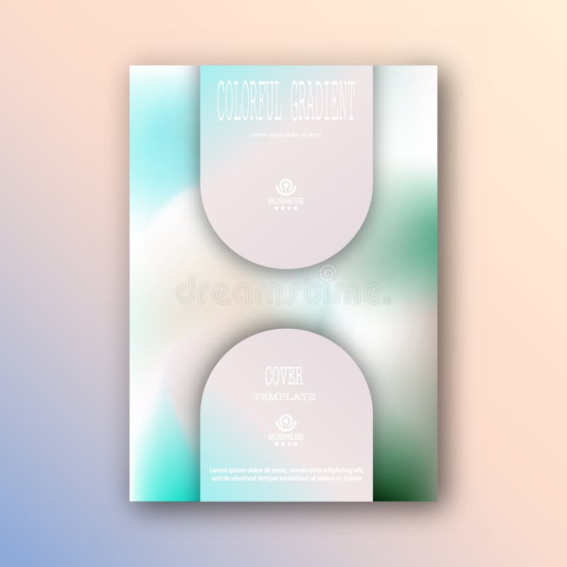 Backgrounds with a Colorful Gradient. Layout for the Cover, Brochure ...