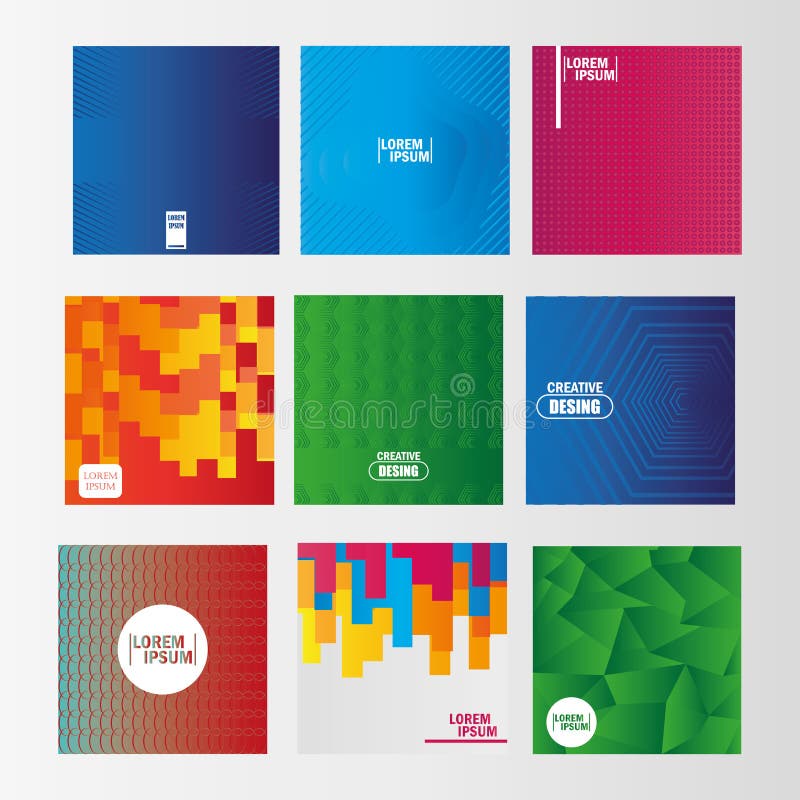 Backgrounds Different Style Design Template Abstract Shapes Stock ...