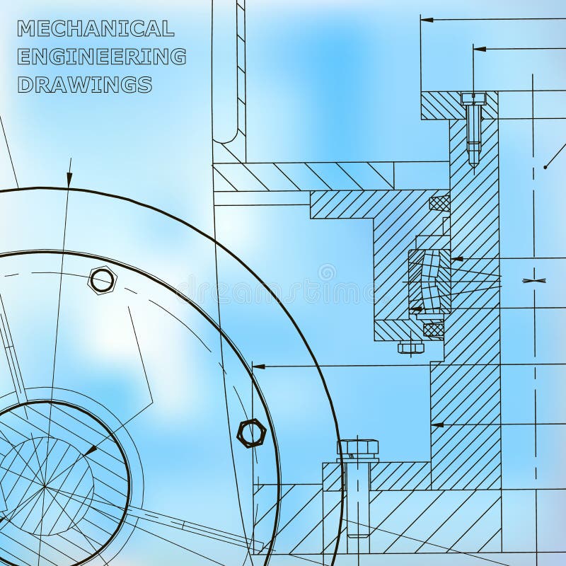 Backgrounds of Engineering Subjects. Technical Illustration Stock ...