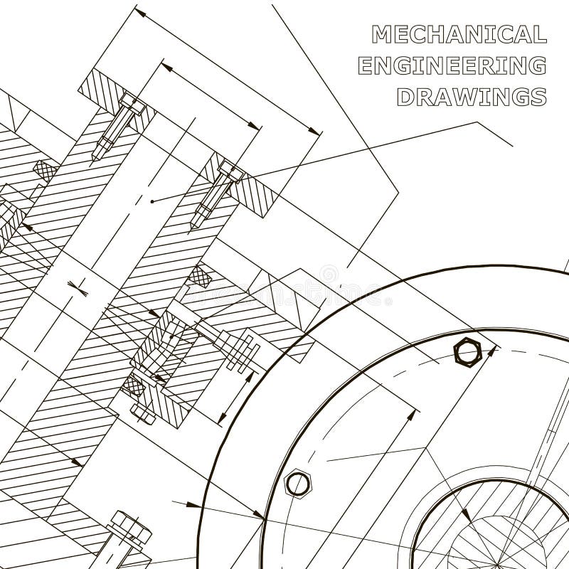 Backgrounds of Engineering Subjects. Technical Illustration Stock ...