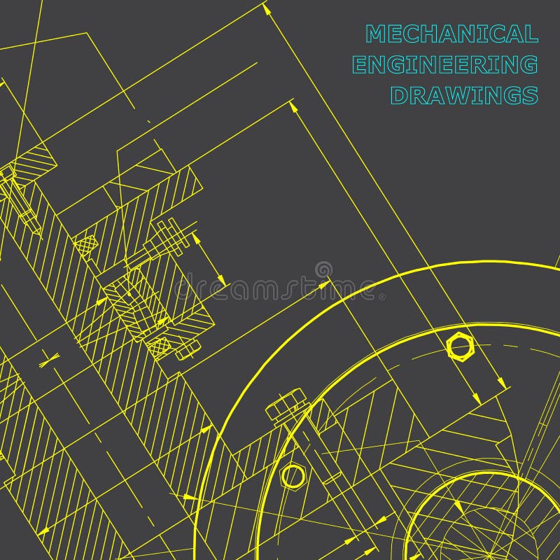Backgrounds of Engineering Subjects. Technical Illustration Stock ...