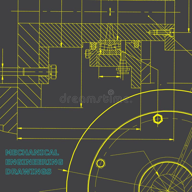 Backgrounds of Engineering Subjects. Technical Illustration Stock ...