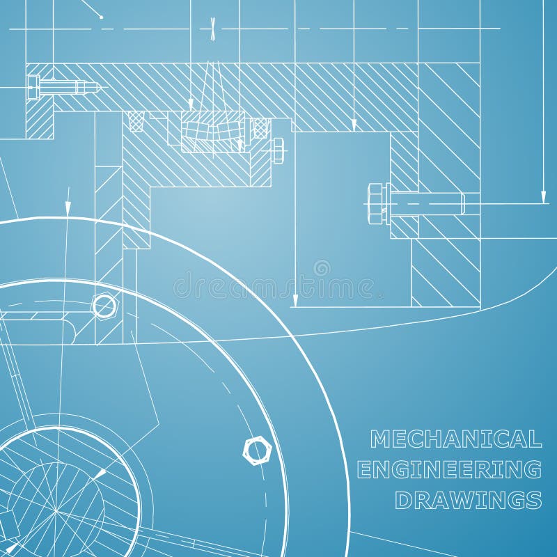 Backgrounds of Engineering Subjects. Technical Illustration Stock ...