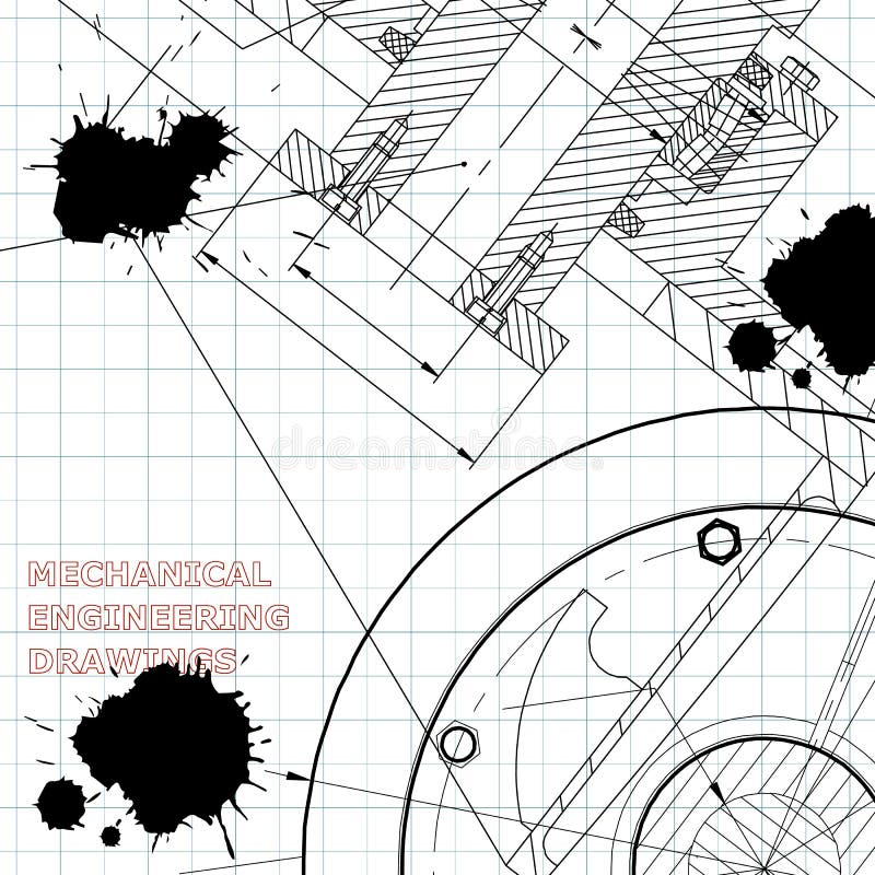 Backgrounds of Engineering Subjects. Technical Illustration Stock ...