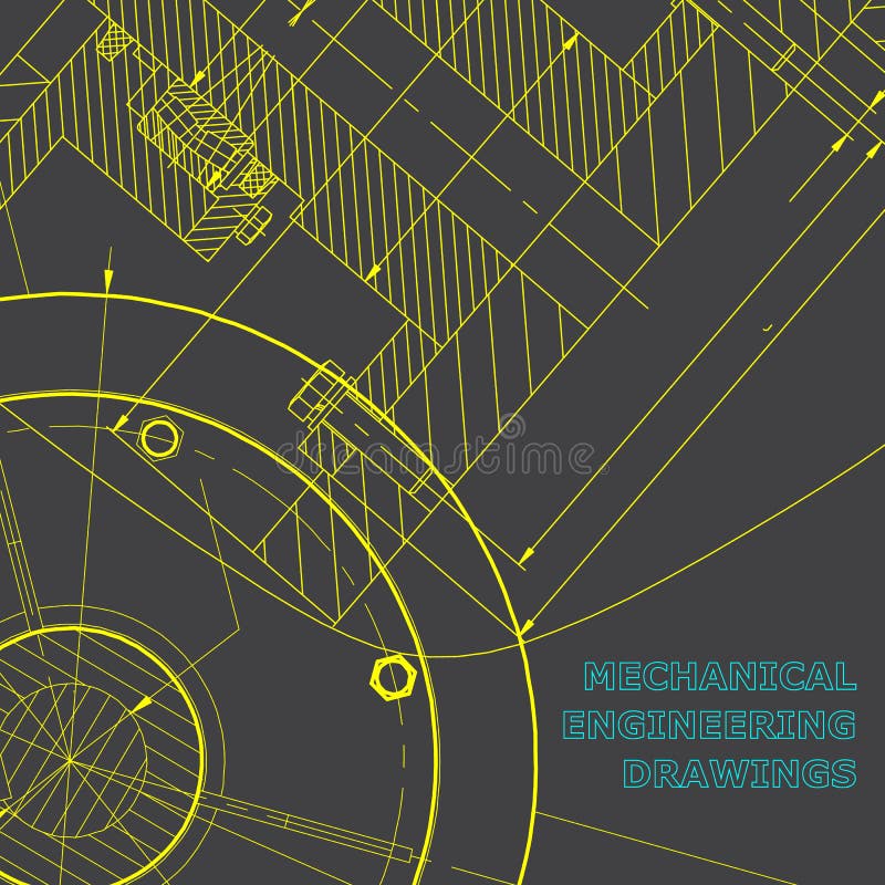 Backgrounds of Engineering Subjects. Technical Illustration Stock ...