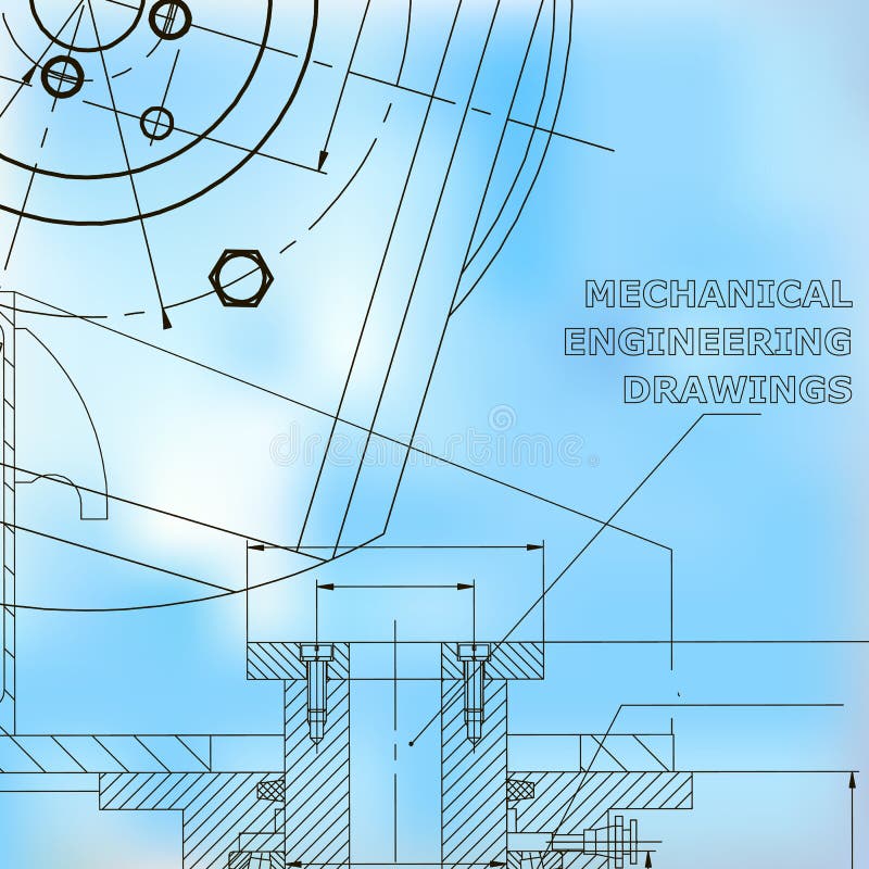 Backgrounds of Engineering Subjects. Technical Illustration Stock ...