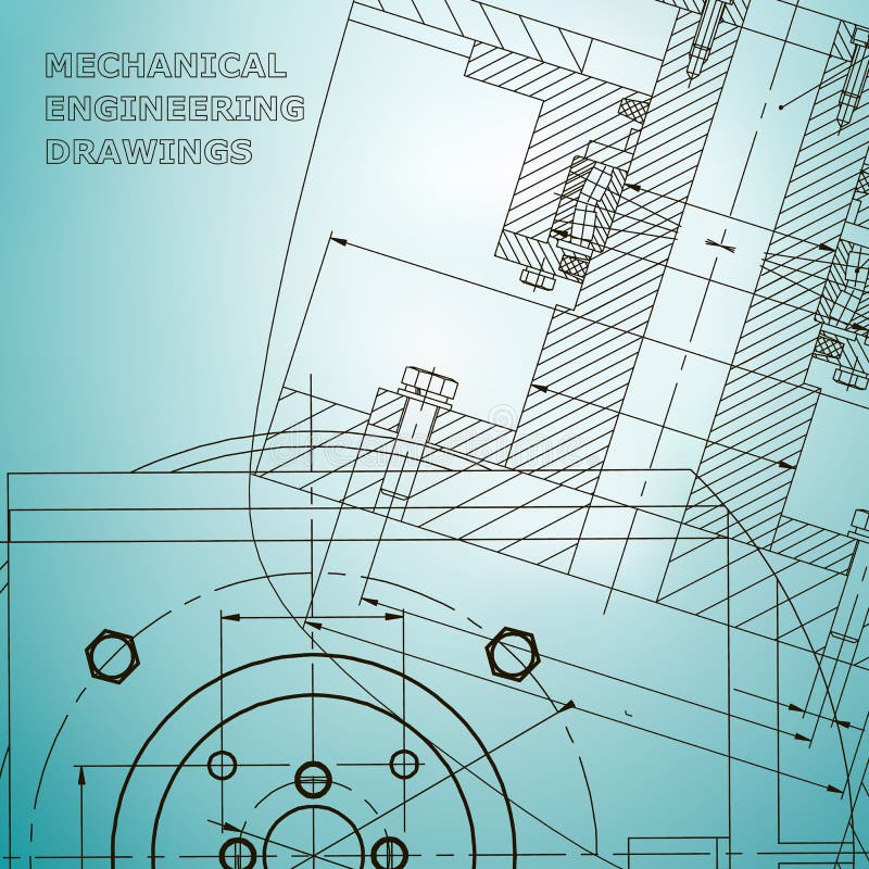Backgrounds of Engineering Subjects. Technical Illustration Stock ...