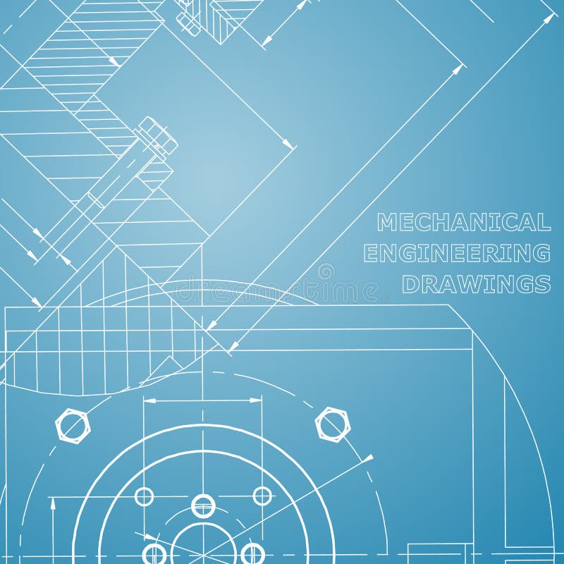 Backgrounds of Engineering Subjects. Technical Illustration Stock ...
