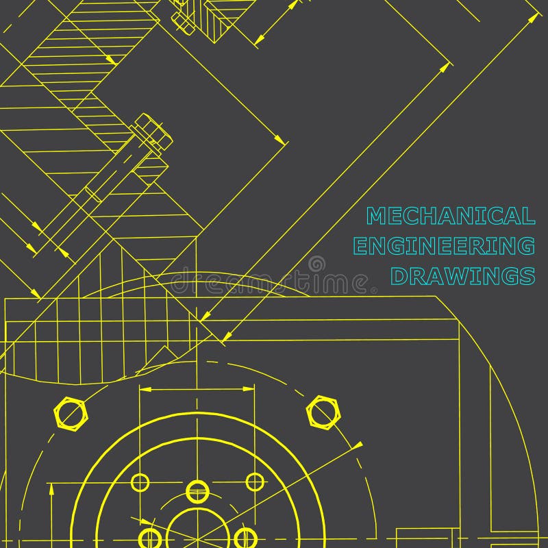 Backgrounds of Engineering Subjects. Technical Illustration Stock ...
