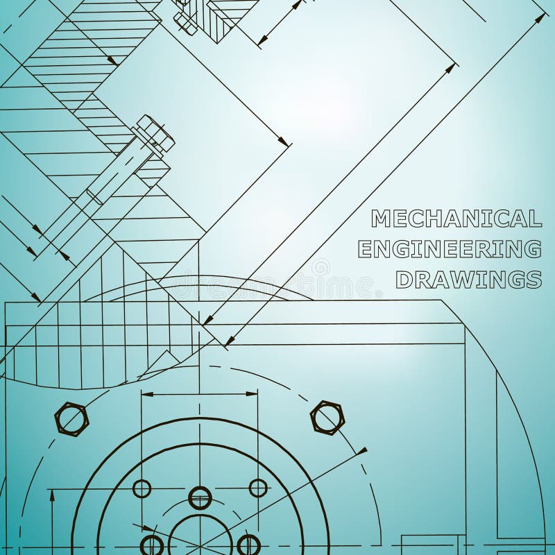 Backgrounds of Engineering Subjects. Technical Illustration Stock ...