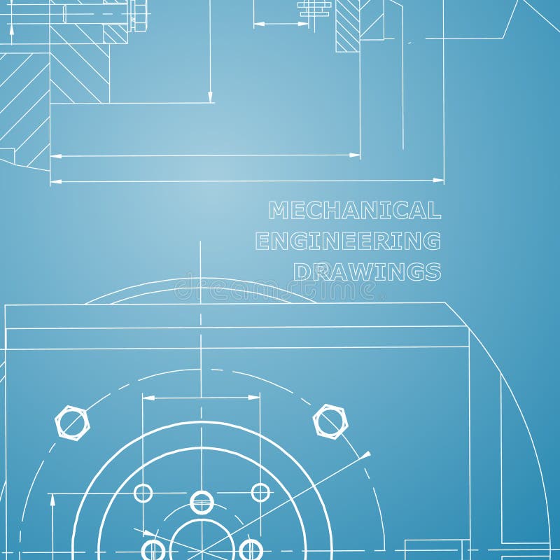 Backgrounds of Engineering Subjects. Technical Illustration Stock ...
