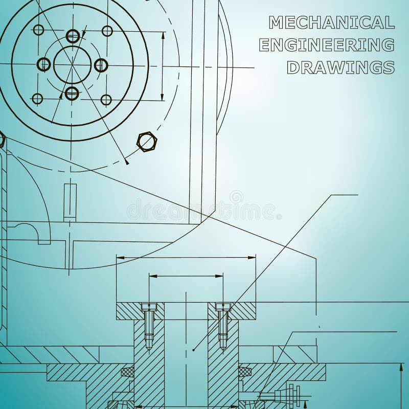 Backgrounds of Engineering Subjects. Technical Illustration Stock ...
