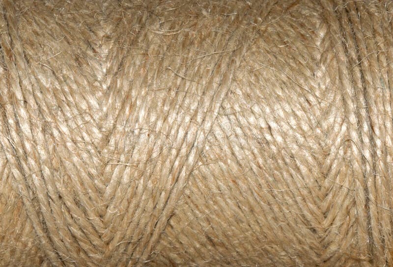 Close-up of Thick Hemp Thread Stock Image - Image of material ...