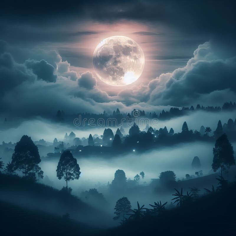 Backgrounds Night Sky with Stars and Moon and Clouds. Stock Image ...