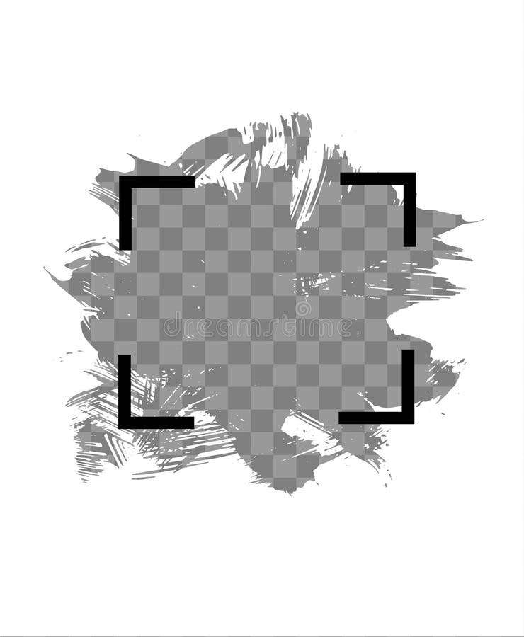 Messy Brush Strokes Grunge Frame Isolated Stock Vector - Illustration ...