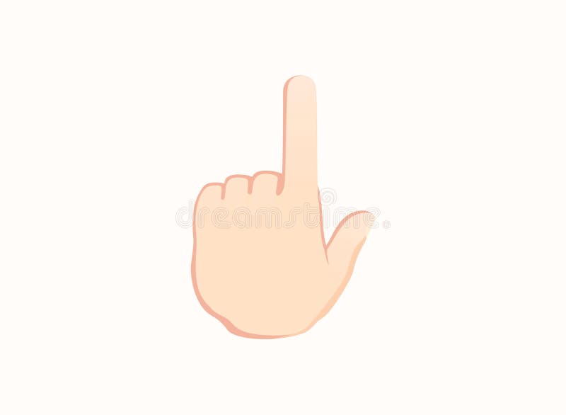 Backhand Index Pointing Up Icon. Hand Gesture Emoji Vector Illustration ...