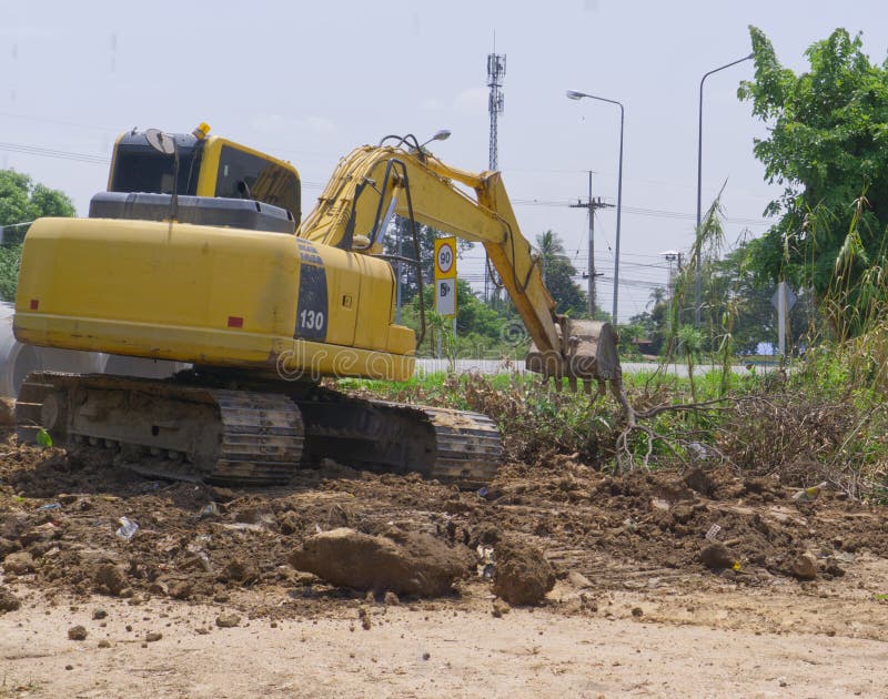 Backhoe stock photo. Image of digger, machine, loading - 183954726