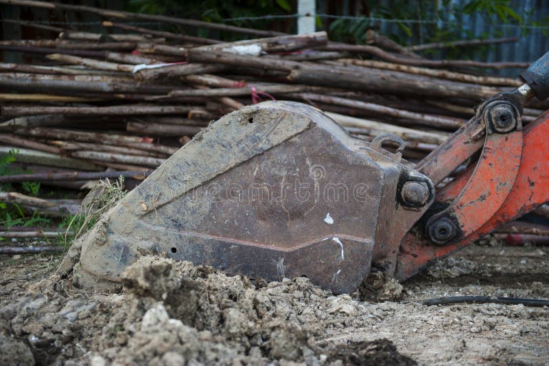 Backhoe bucket stock image. Image of earth, mining, loader - 41229237