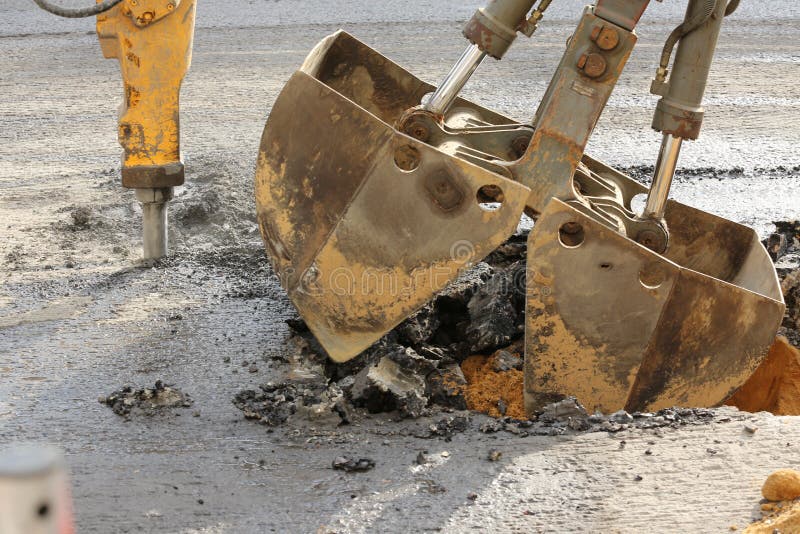 Backhoe Claw Bucket Isolated on a White Background. Stock Photo - Image ...