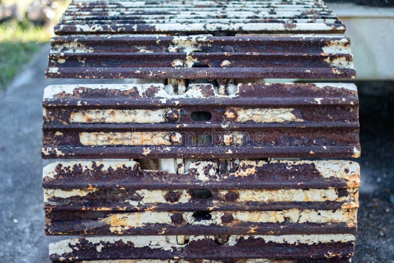 Backhoe Crawler Very Rust, Rust, Red Stock Image - Image of rough ...