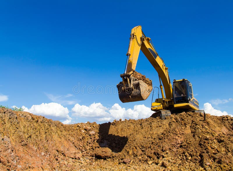 Backhoe digging stock image. Image of gear, backhoe, heavy - 54652689