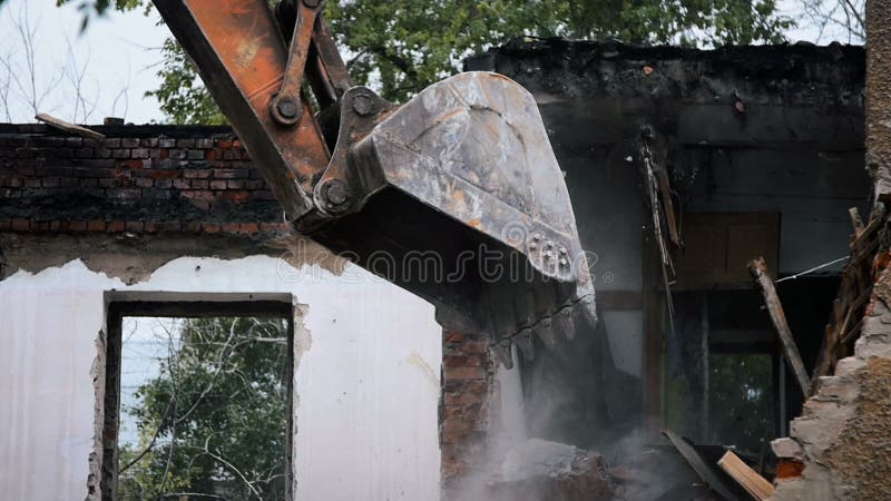 Broken Bricks and Stones are Falling Down Stock Footage - Video of ...