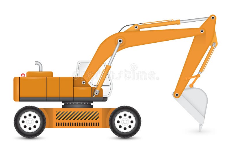 Backhoe stock vector. Illustration of contractor, excavation - 48649367