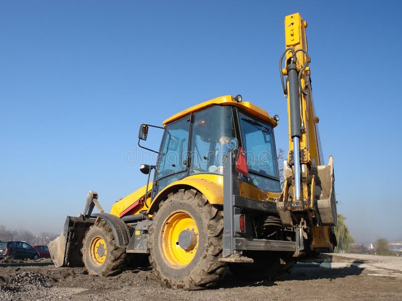 Backhoe loader stock photo. Image of equipment, facility - 655220