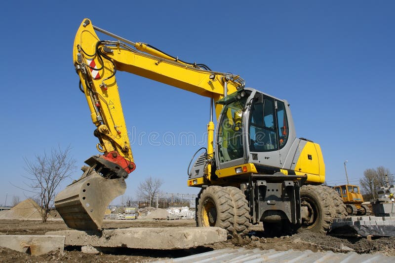Backhoe loader stock image. Image of clear, excavation - 2215195