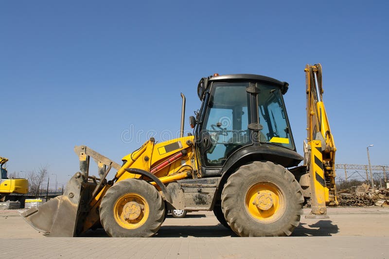 Backhoe loader stock photo. Image of mechanical, load - 2218548