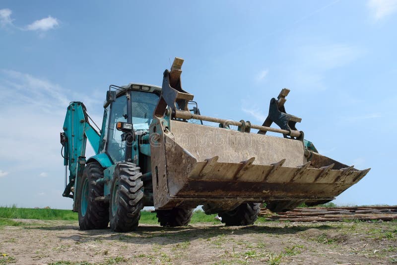 Backhoe loader stock photo. Image of construction, public - 811708