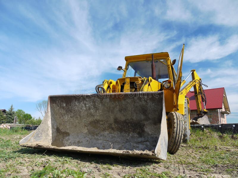 Backhoe loader stock photo. Image of construction, public - 811708