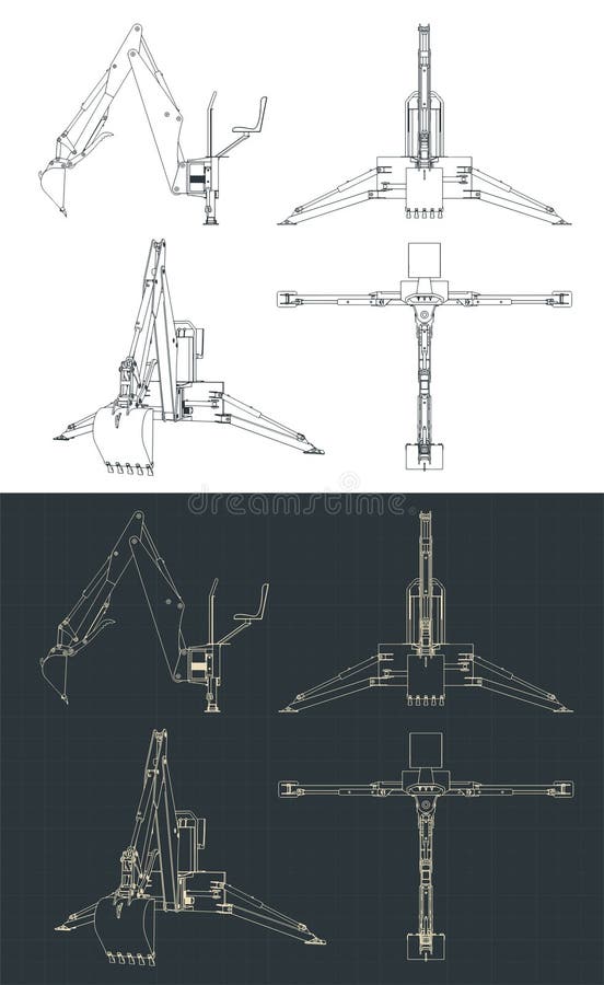 Backhoe Loader Isometric Blueprints Stock Vector - Illustration of ... Backhoe Loader Isometric Blueprints Stock Vector - Illustration of ...