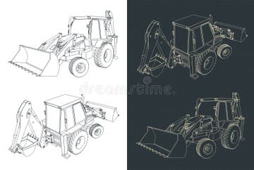 Bulldozer Blueprints Stock Illustrations – 62 Bulldozer Blueprints ...