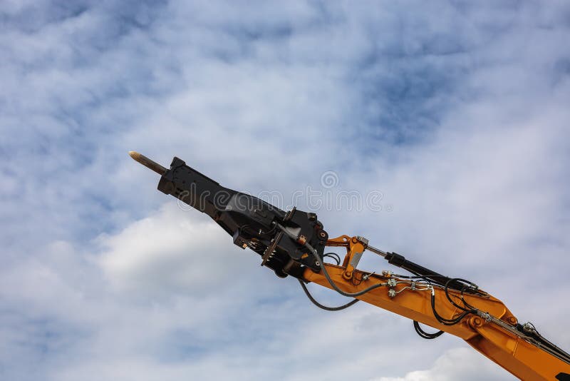 Backhoe Loader or Bulldozer - Excavator and Blue Sky Stock Photo ...