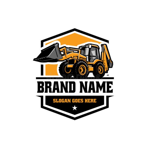 Backhoe Loader Comapny Logo Emblem Vector Isolated Stock Vector ...
