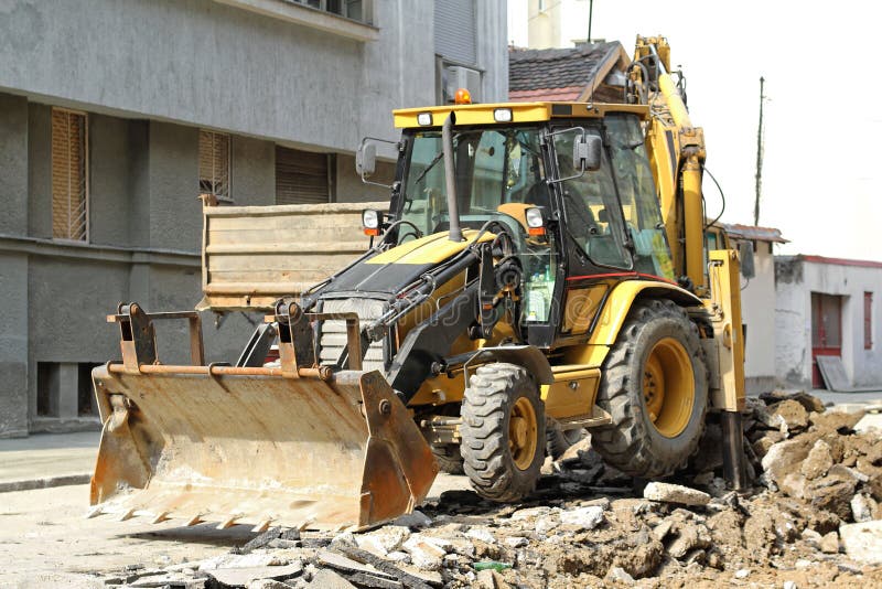 Backhoe Loader Digger stock photo. Image of site, construction - 126796538